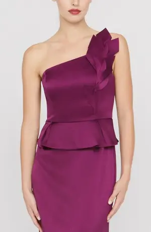 KAY UNGER Kiara One-shoulder Gown