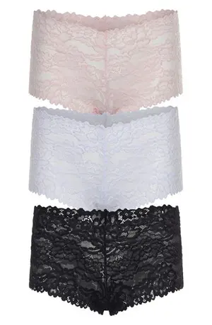Honeydew Intimates Natalya 3-pack Tangas - Black/white/cotton Candy
