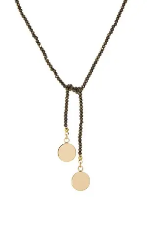 MARLYN SCHIFF Sia Beaded Necklace - Gold Plated Pyrite