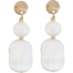 PANACEA Genuine Pearl Drop Earrings