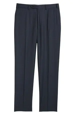 Canali Siena Regular Fit Super 130s Wool Solid Dress Pants