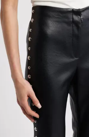 Mango Flare Faux Leather Pants