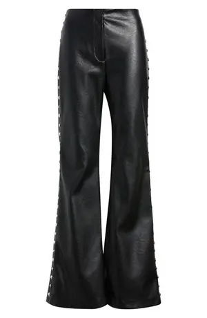 Mango Flare Faux Leather Pants