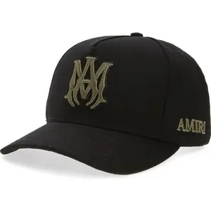 Amiri Cotton Canvas Snapback Baseball Cap - Black