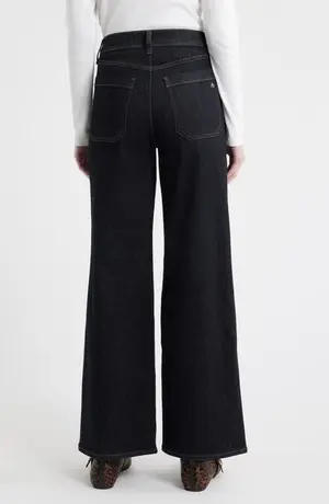 Rag & Bone Flexi Hadley Cotton Blend Wide Leg Jeans