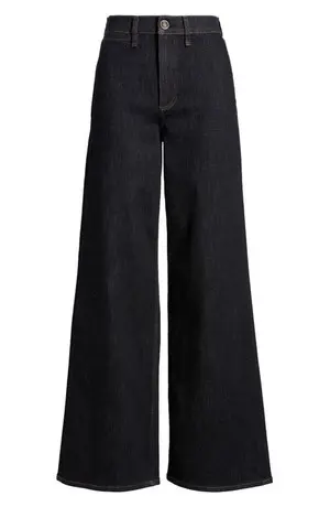 Rag & Bone Flexi Hadley Cotton Blend Wide Leg Jeans