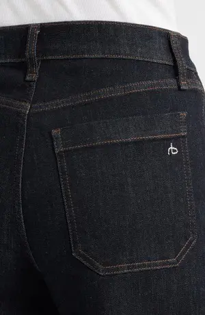 Rag & Bone Flexi Hadley Cotton Blend Wide Leg Jeans