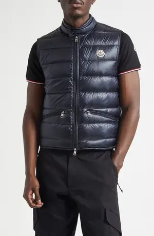 Moncler Gui Packable Down Vest - Blue