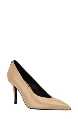 Guess Pointed Toe Pump - Medium Natural
