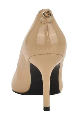 Guess Pointed Toe Pump - Medium Natural