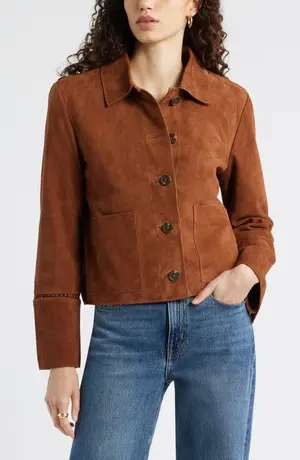 Treasure & Bond Suede Swing Jacket