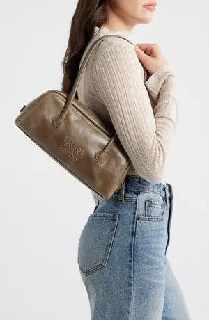 MARGESHERWOOD Soft Boston Leather Shoulder Bag - Etoffe Pull-up