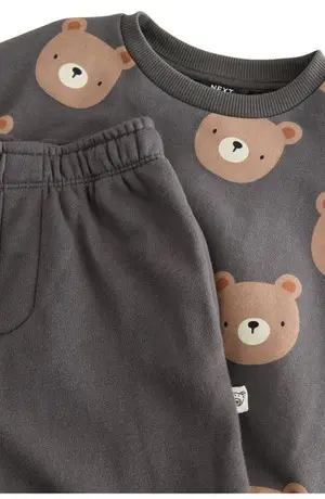NEXT Bear Print Sweatshirt And Joggers Set