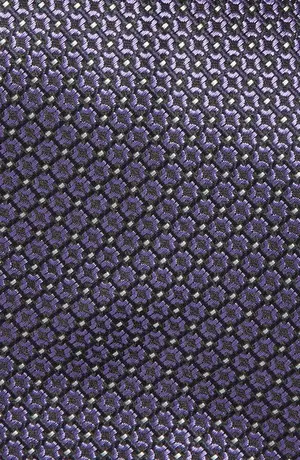 Canali Geometric Silk Neck Tie - Blue