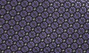 Canali Geometric Silk Neck Tie - Blue