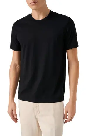 Eton Silk & Cotton T-shirt - Black