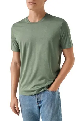 Eton Silk & Cotton T-shirt - Dark Green
