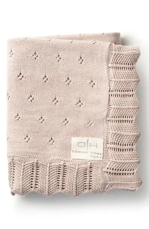 DOMANI HOME Scallop Pointelle Baby Blanket - Rice