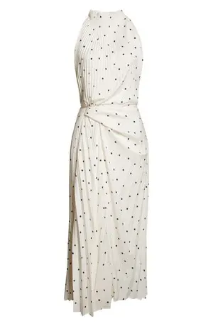 A.L.C. Simona Polka Dot Midi Dress - Cream/black