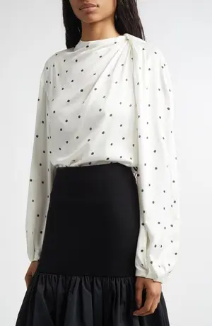 A.L.C. Blaire Polka Dot Top