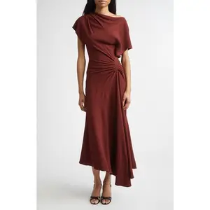 A.L.C. Dena Ruched Off-the-shoulder Gown