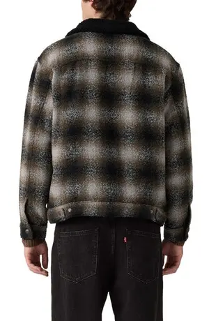 LEVI'S Plaid Cotton Twill Trucker Jacket