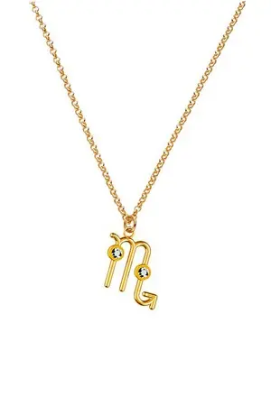 OAK & LUNA Zodiac Necklace With Moissanite In Gold Vermeil - Scorpio