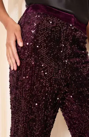 FRIENDS LIKE THESE Sequin Wide Leg Pants