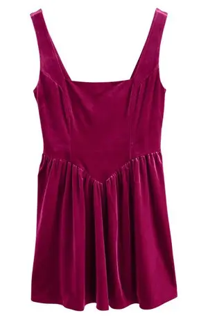 NEXT Square Neck Velvet Mini Dress