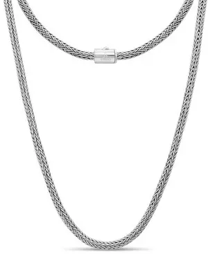 DEVATA Foxtail Chain Necklace - Silver