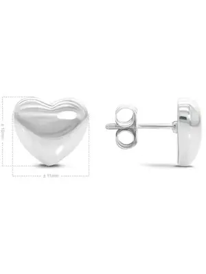 DEVATA Puffy Heart Stud Earrings