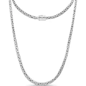 DEVATA Borobudur Oval Chain Necklace - Silver