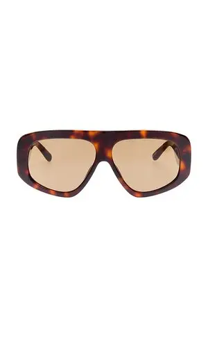 Attico Milano Sunglasses - T-shell  Yellow Gold  & Brown