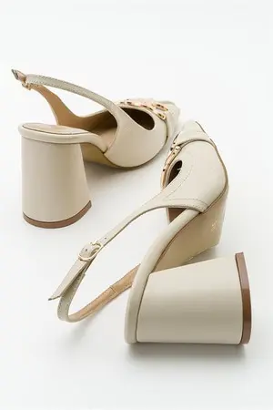 PROLOGUE SHOES Slingback Pumps - Beige