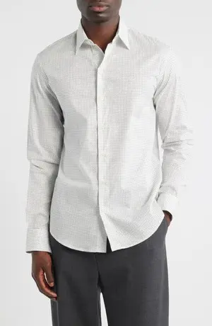 Emporio Armani Spread Collar Shirts For Men
