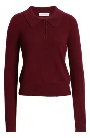 ARTLESS FOREVER Tove Wool & Cashmere Polo Sweater - Merlot