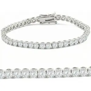 BLISS DIAMOND 8.00ct Diamond Tennis Bracelet In 14k Gold - 14k White Gold