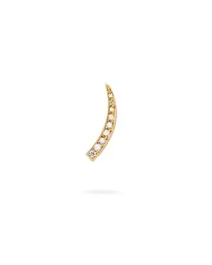 ELOISE JEWELRY Mini Crescent Moon Single Earring - Left Side Diamond