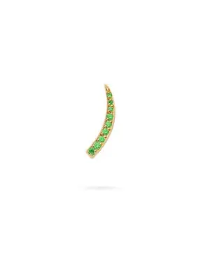 ELOISE JEWELRY Mini Crescent Moon Single Earring - Left Side Emerald