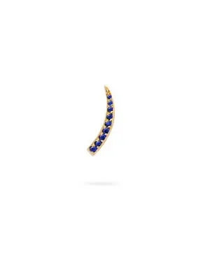 ELOISE JEWELRY Mini Crescent Moon Single Earring - Left Side Sapphire
