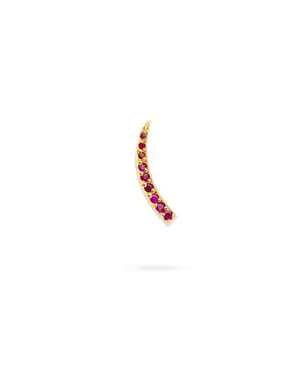 ELOISE JEWELRY Mini Crescent Moon Single Earring - Right Side Ruby