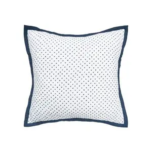 ELISABETH YORK Hanima Navy Cotton Sham 26" X 26 - Blue
