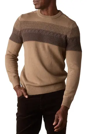 THE NORMAL BRAND Striped Cotton Crewneck Sweater