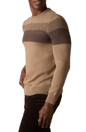 THE NORMAL BRAND Striped Cotton Crewneck Sweater