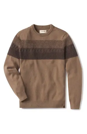 THE NORMAL BRAND Striped Cotton Crewneck Sweater