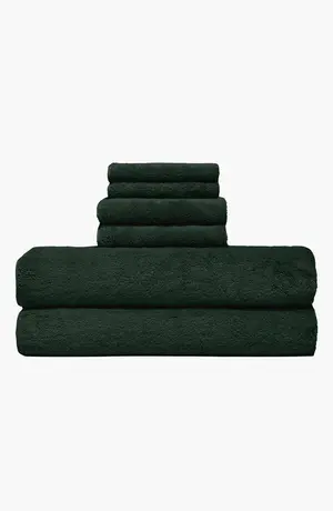 ITALIC Ultraplush Australian Cotton Luxe 6-piece Towel Set Deep Forest