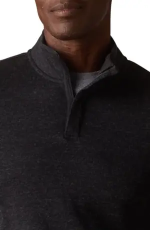 THE NORMAL BRAND Puremeso Fleece Quarter-zip Sweater - Phantom