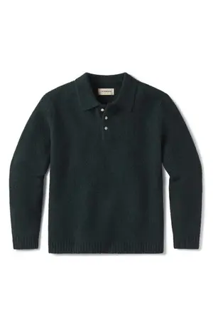 THE NORMAL BRAND Homebound Polo Sweater - Dark Sea