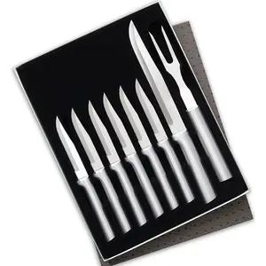 RADA 8 Piece Meat Lover's Set With Carving Set And Steak Knives - Silver