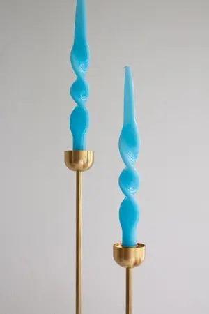 THE PARMATILE SHOP Taper Candle Set Blue